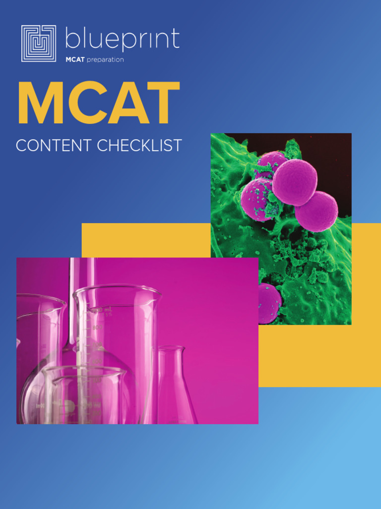MCAT Content Checklist 2021 | PDF | Metabolism | Chemical Reactions