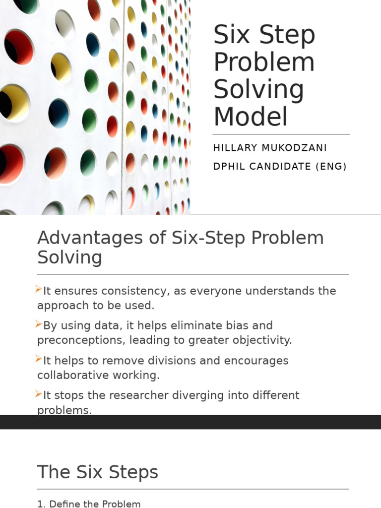 Six Step Problem Solving Model | PDF