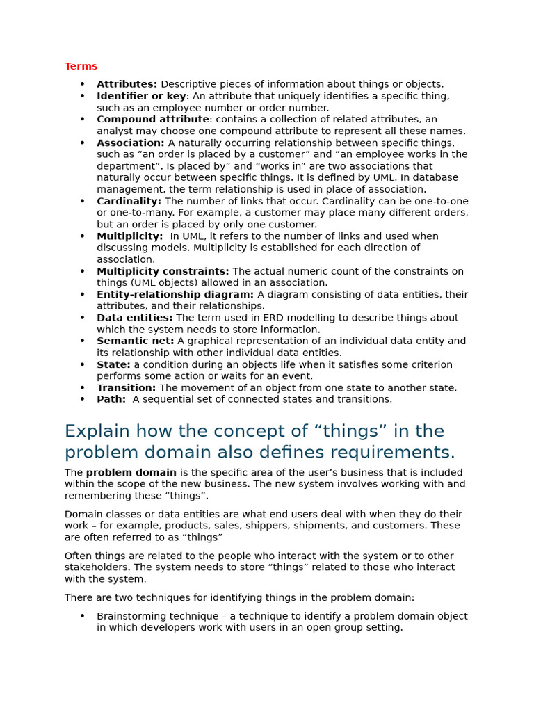 Chapter 4 revison | PDF | Class (Computer Programming) | Hierarchy