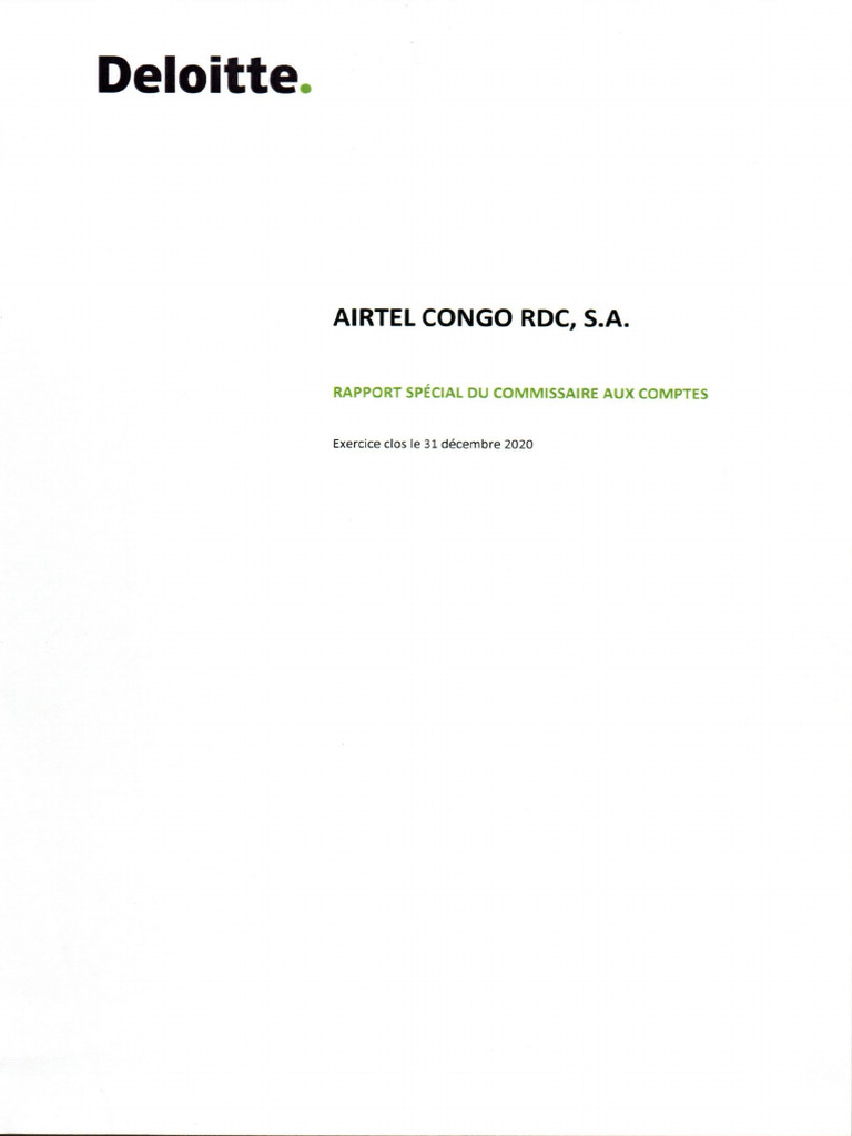 Airtel Congo RDC S A 09082021 | PDF