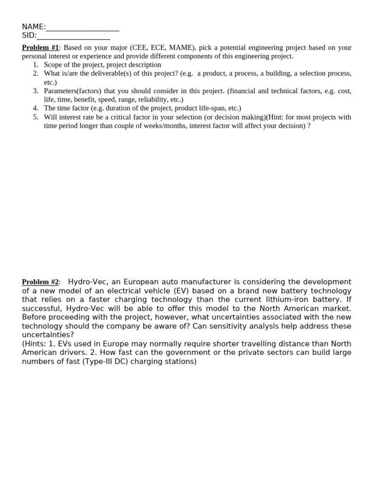 Tutorial 0 Sept 9 Problem Sheet | PDF | Interest