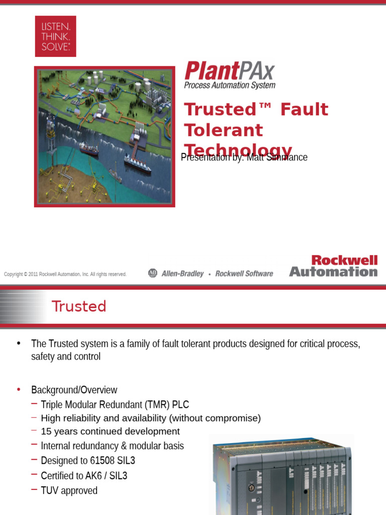Trusted Fault Tolerant Technology Presentation External | PDF | Fault ...