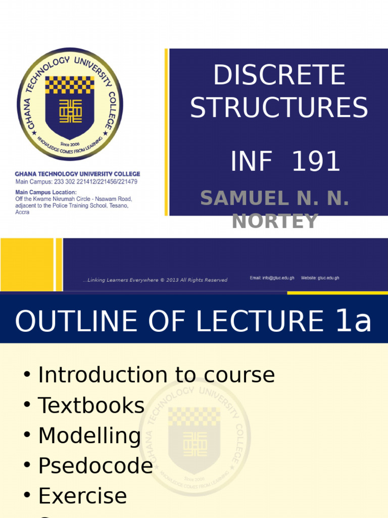 Lecture 1aalgorithm Pdf Algorithms Discrete Mathematics