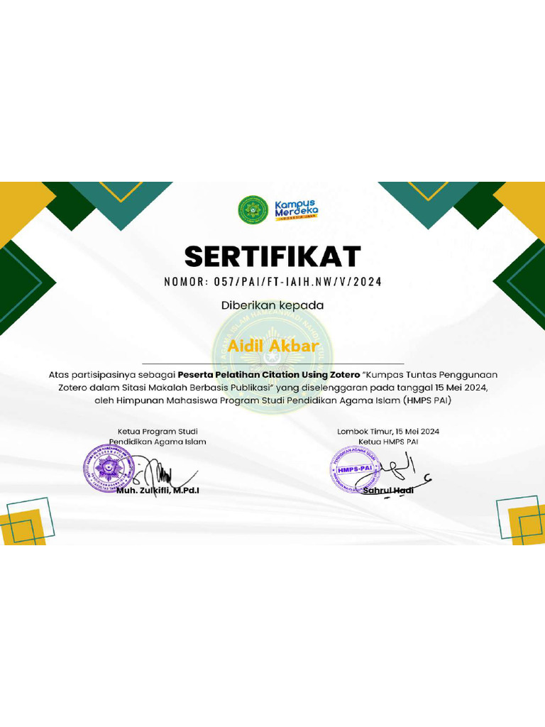Sertifikat Pdf