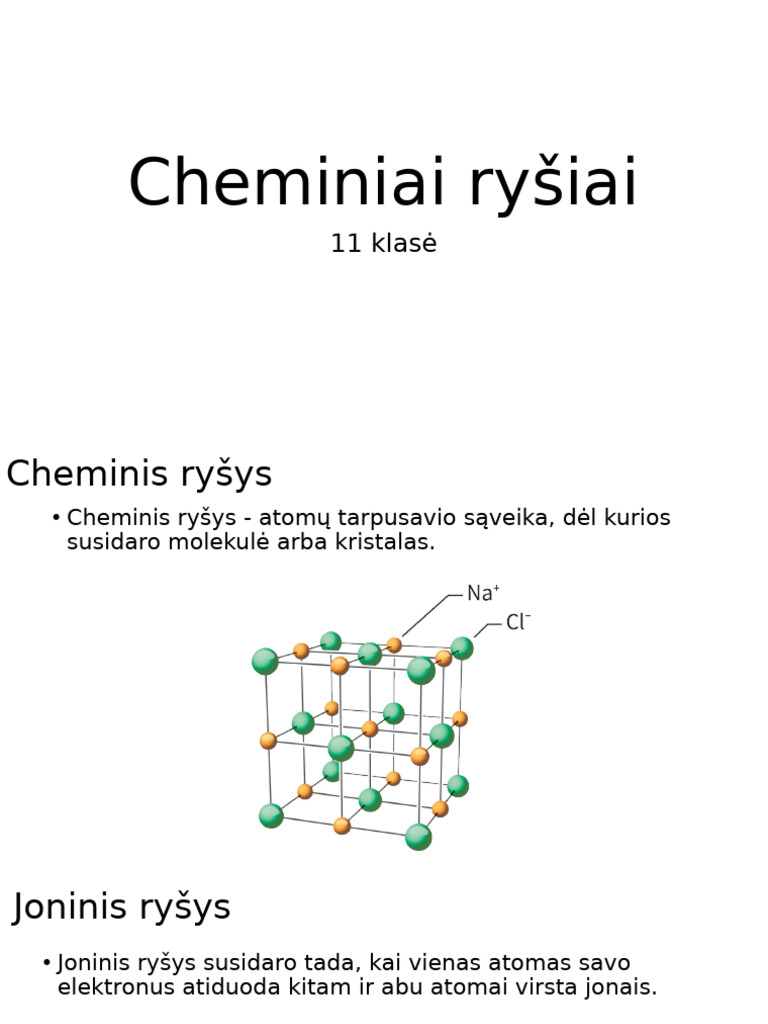 Cheminiai Ryšiai | PDF