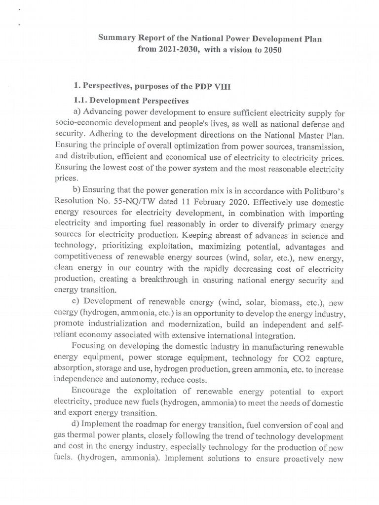 Summary Report of PDP 8 - MOIT | PDF