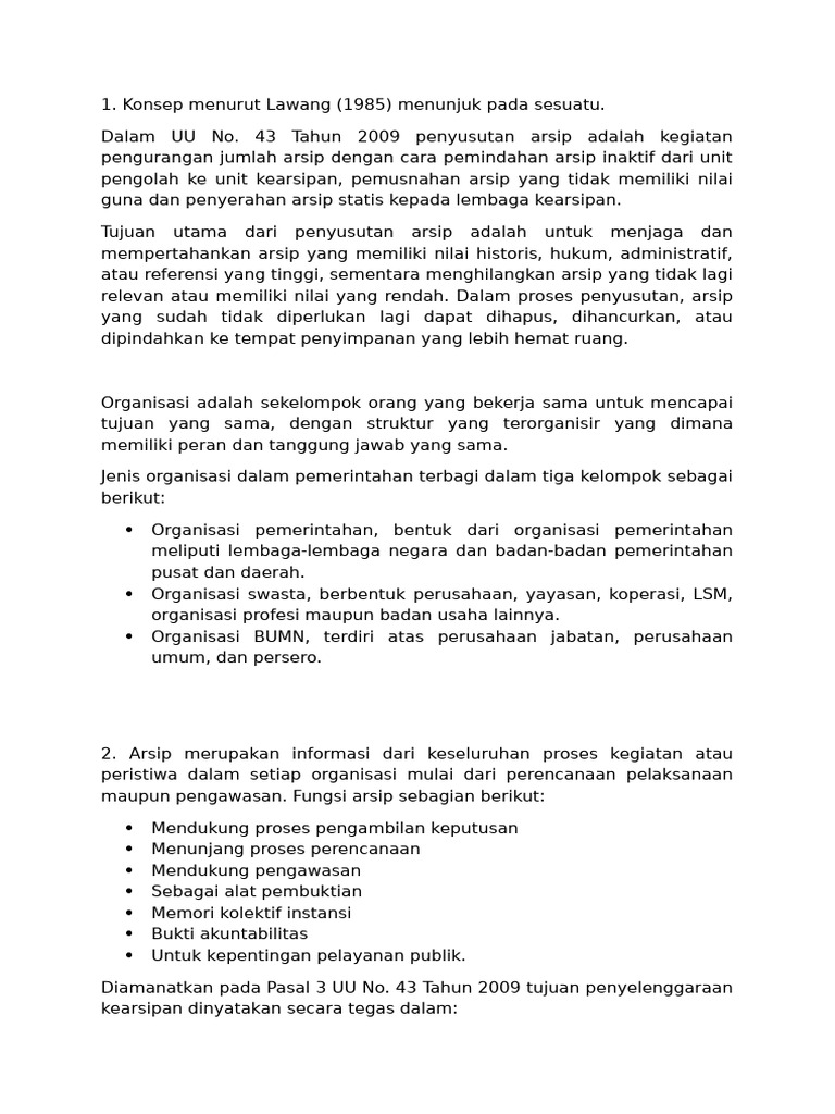 Tugas Penilaian Dan Penyusutan Arsip | PDF | Ilmu Sosial | Sains & Matematika