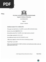 UACE Uneb Pure Mathematics 2024 | PDF