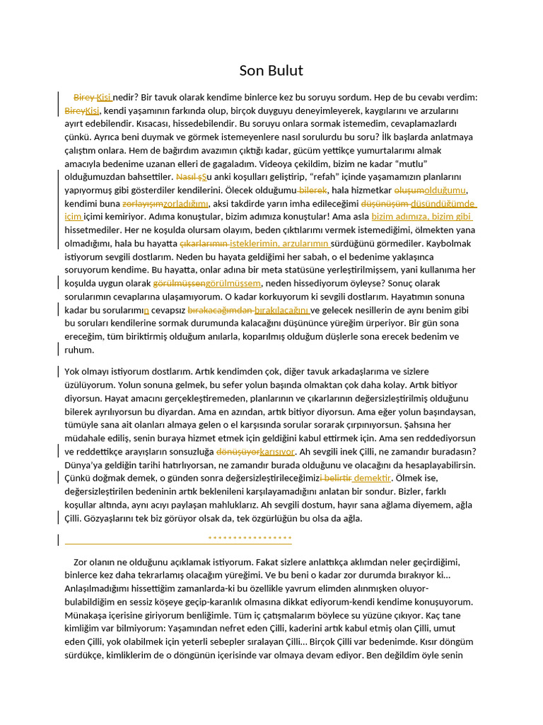 Son Bulut-Veganlk Gulce Edit | PDF