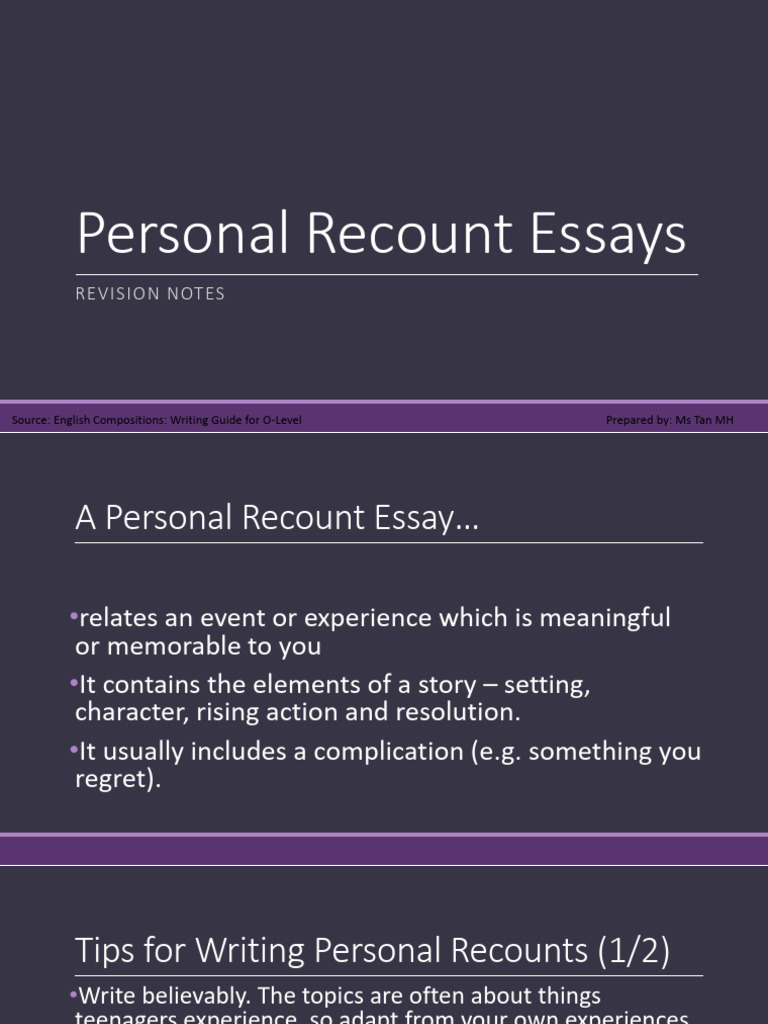 Personal Recount Essay | PDF
