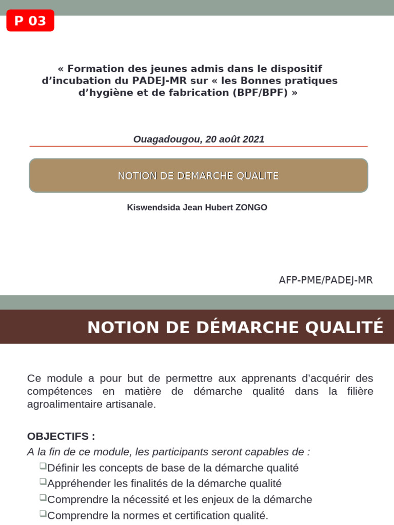 Démarche Qualité et Certificat BPF | PDF | Business | Audit