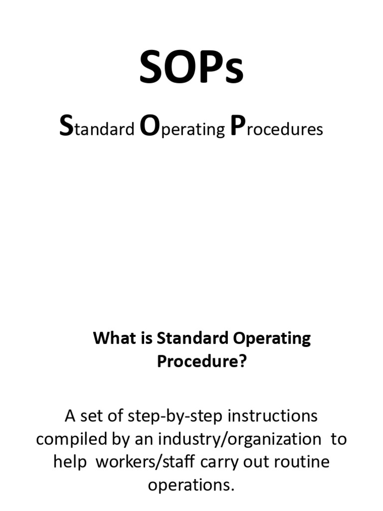 4. Standard Operating Procedures_ SOPs | PDF | Pharmaceutical Industry