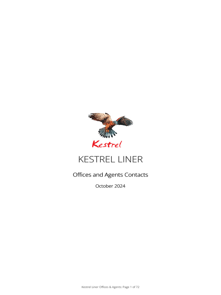 Kestrel Liner Offices & Contacts | PDF | Freight Transport