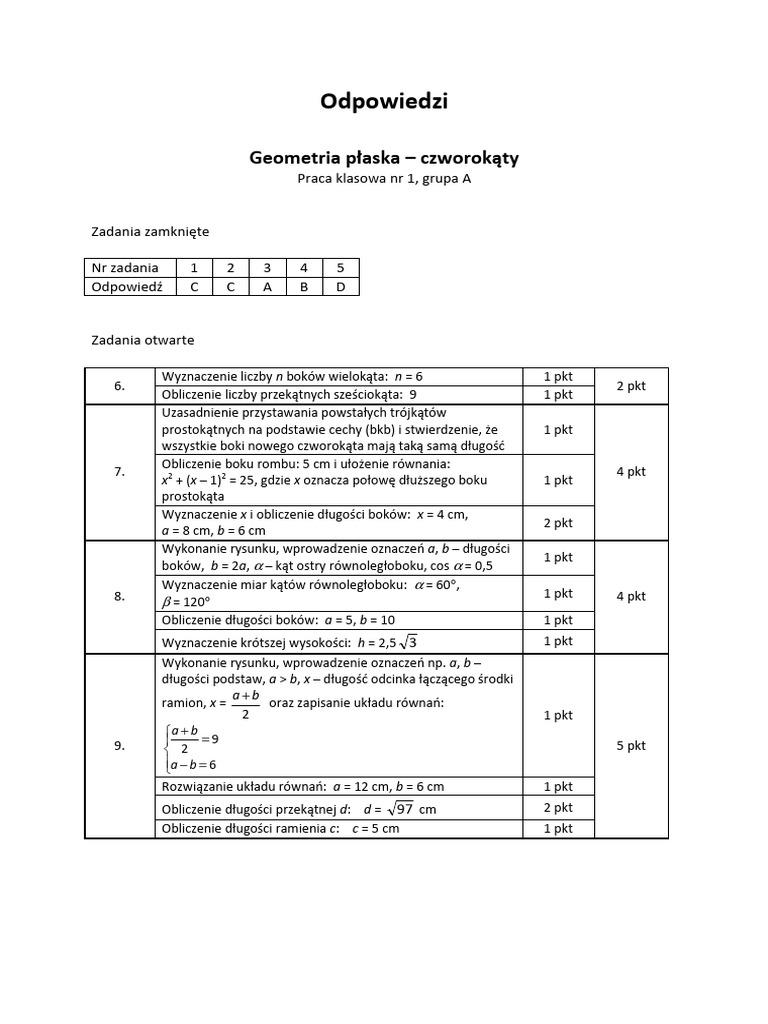 klasowki_odpowiedzi_kl2_geometria_plaska_czworokaty_zp | PDF