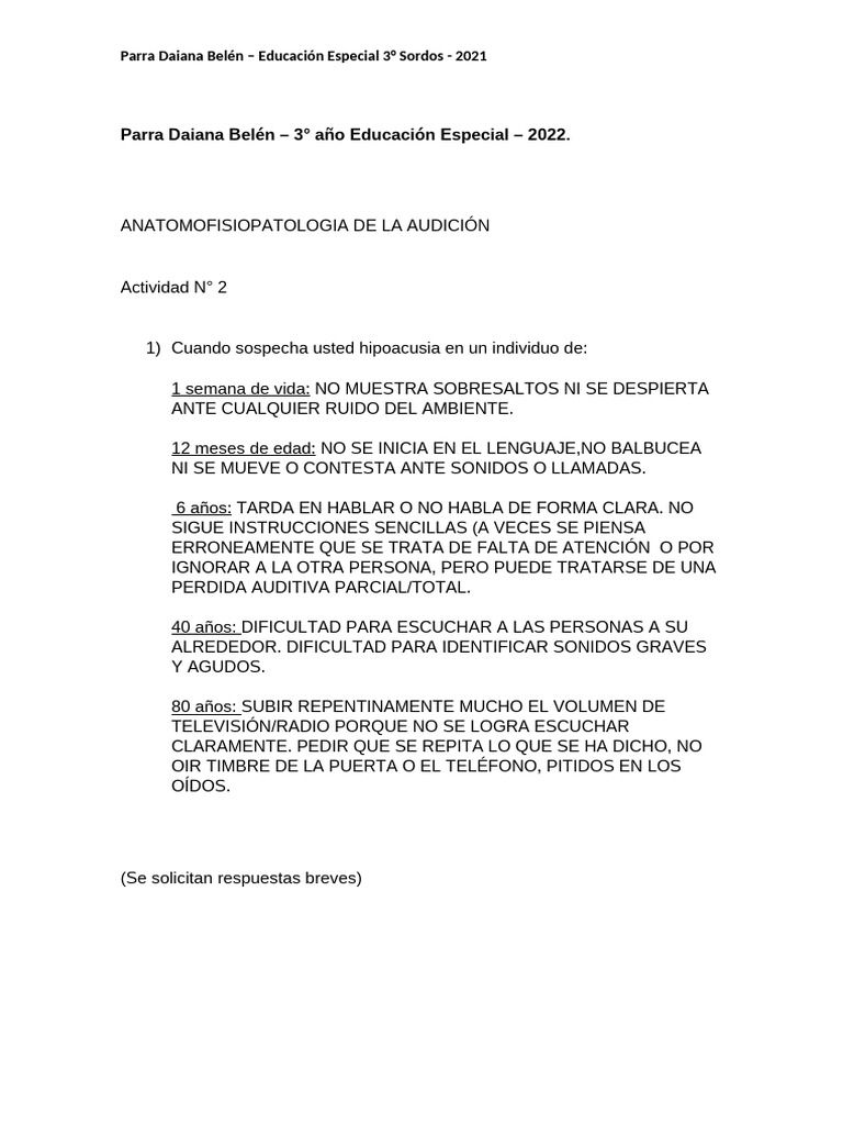 Sordos - Tarea 2. Subir | PDF