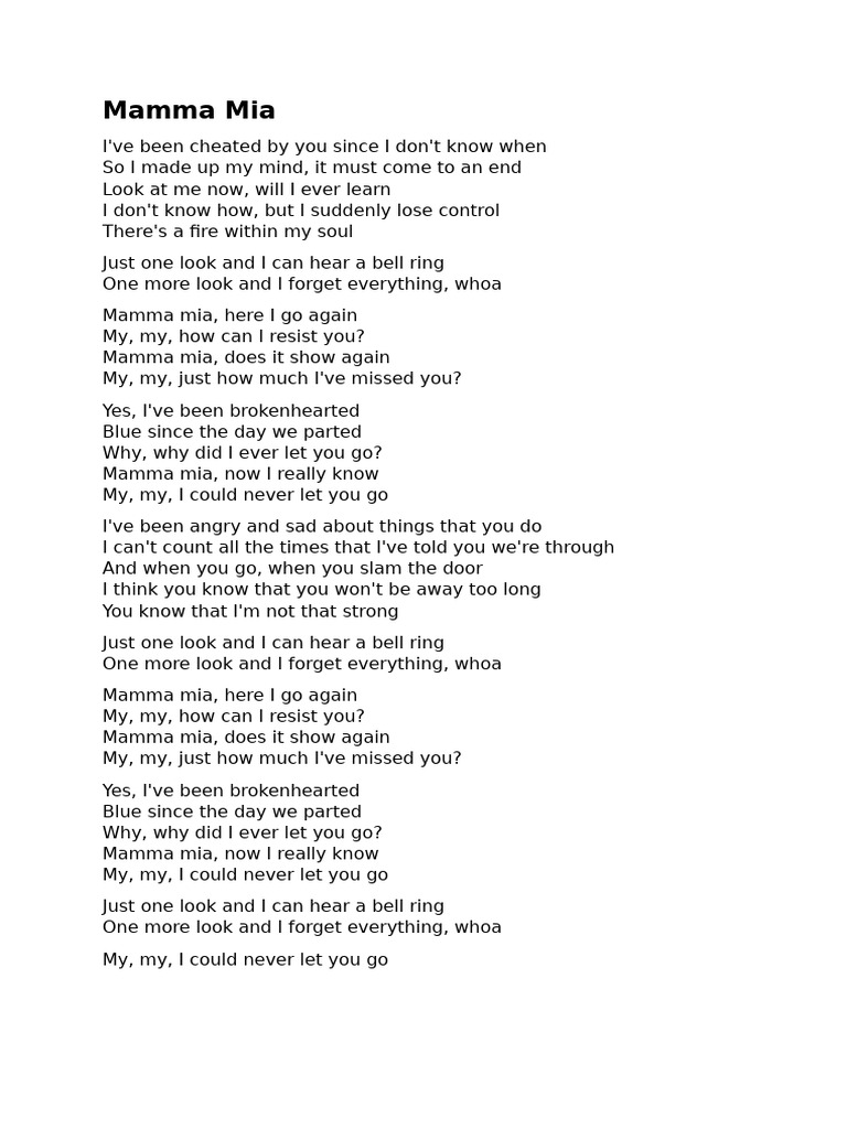 Mamma Mia | PDF