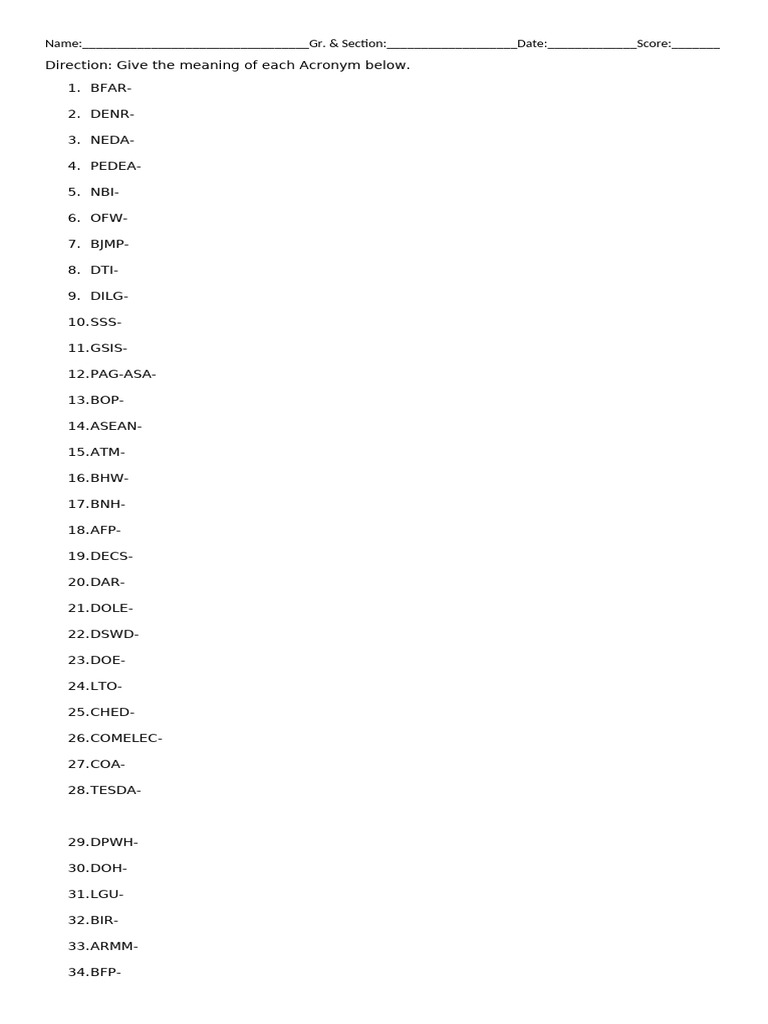 q1 English 10 (Acronym) | PDF | History