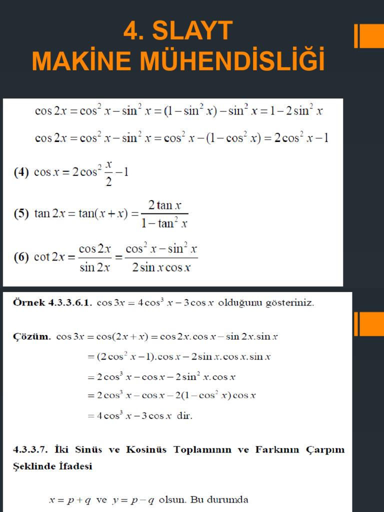 Matematik 1 Dersi 4.SLAYT | PDF