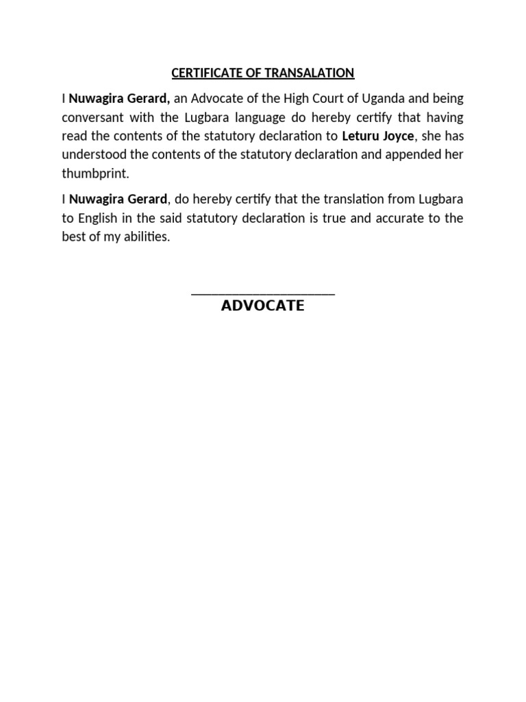 Certificate Of Transalation Pdf Foreign Language Studies