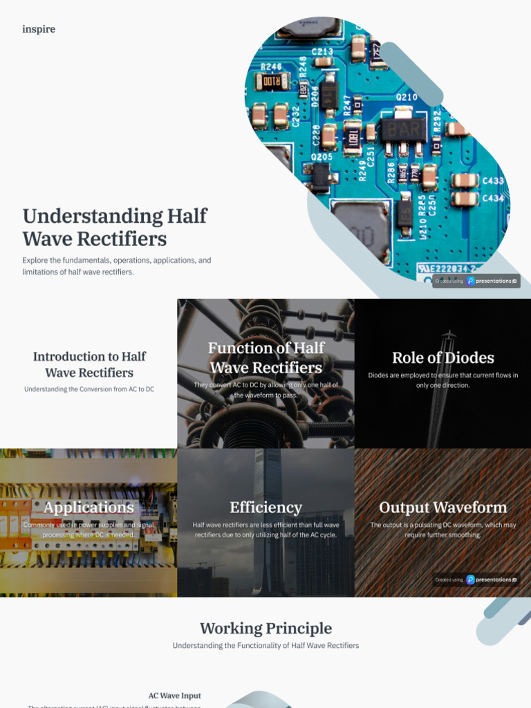 Half Wave Rectifier Presentation | PDF