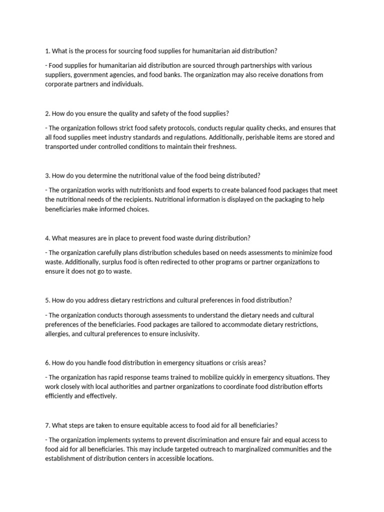 Food Distribution Strategies and Practices | PDF | Food Security ...