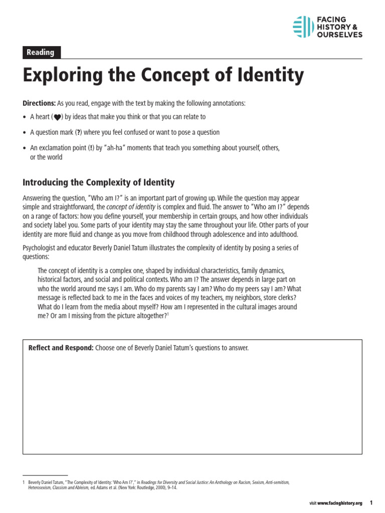 Exploring_Identity_EN | PDF | Identity (Social Science) | Gender