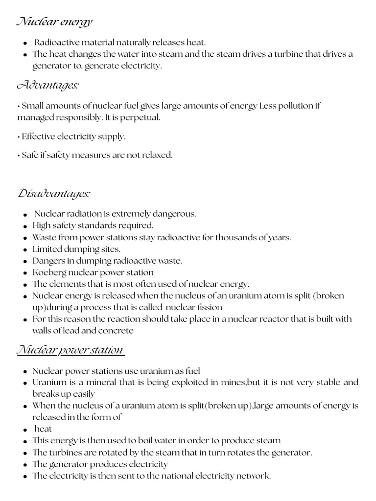 Nuclear Energy: Pros, Cons, and Safety | PDF | Nuclear Power | Nuclear ...