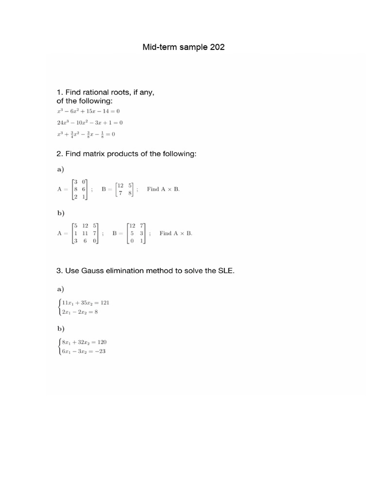 Mid-Term Sample 2024 | PDF