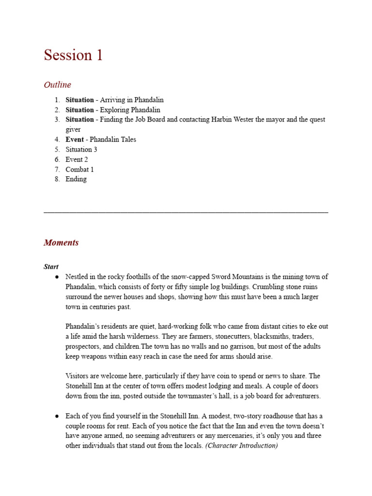 Session 1_1 Dragon of Icepire Peak | PDF