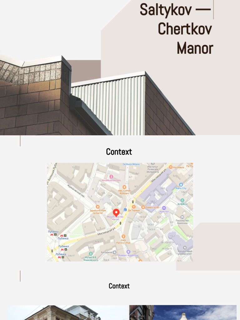 Saltykov — Chertkov Manor | PDF | Architectural Design | Architecture