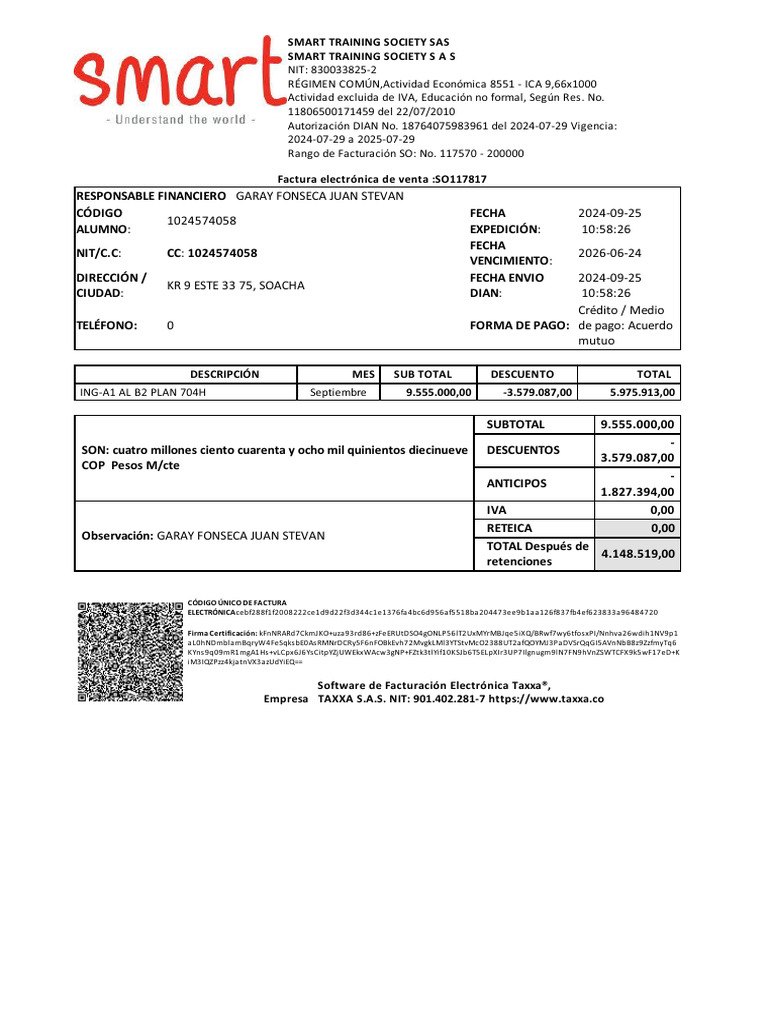 Invoice | PDF | Tecnología bancaria | Tecnología financiera