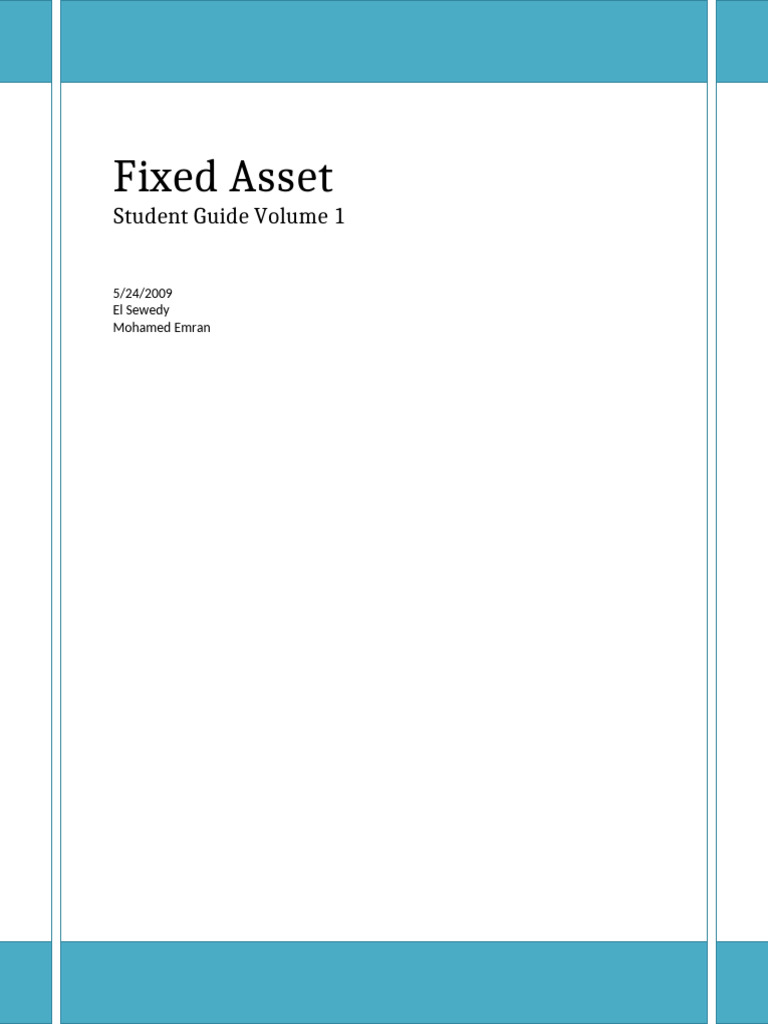 Fixed Asset R12i | PDF