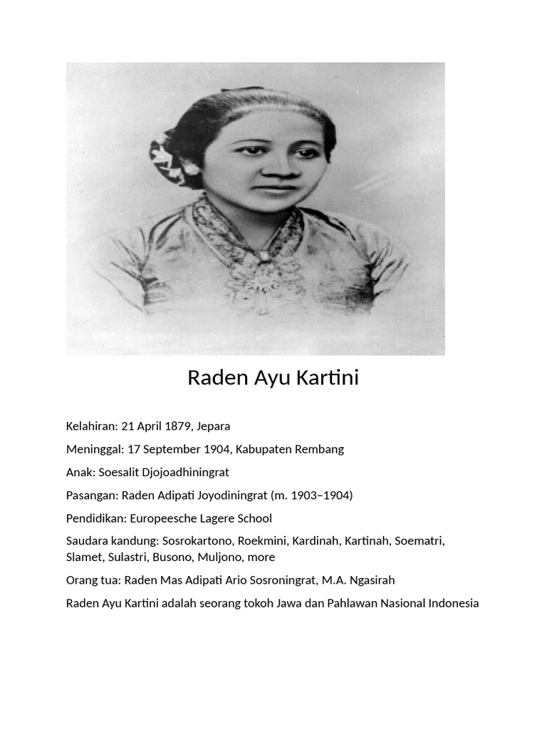 Raden Ayu Kartini | PDF | Sejarah