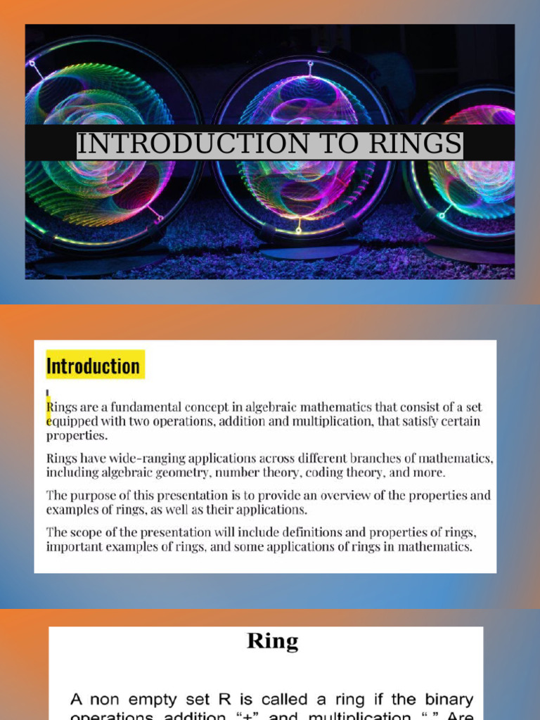 INTRODUCTION TO RINGS | PDF