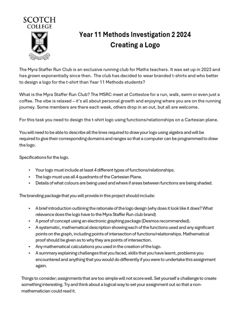Year 11 Methods Investigation Two | PDF | Function (Mathematics ...