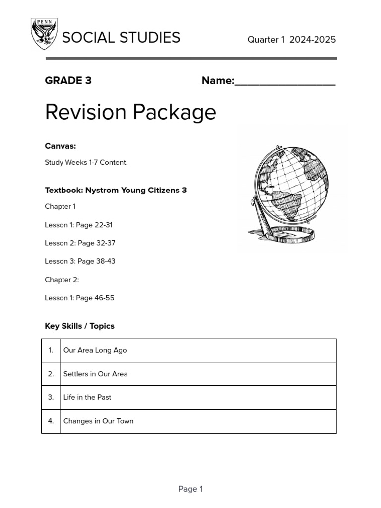 Grade 3 Social Studies Q1 Study Guide | PDF | Precipitation | Natural ...