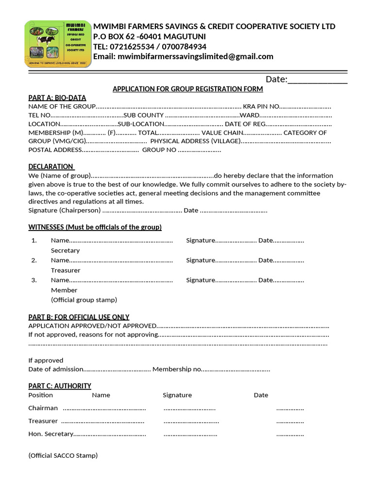 Group reg form | PDF