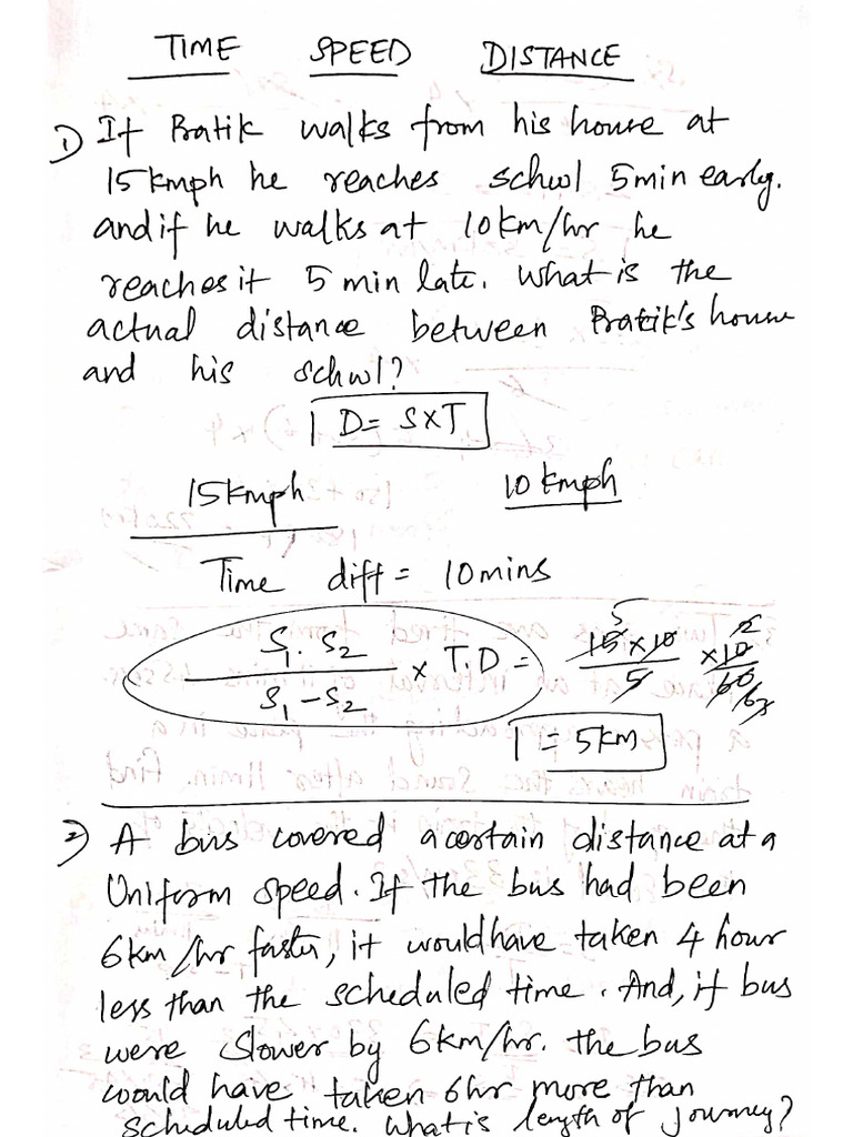 Time, Speed, Distance-Time and Work, Permutations and Combination | PDF