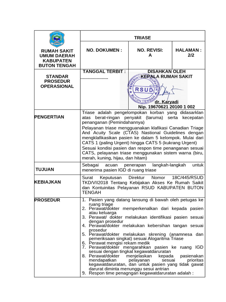 EP 1. SPO Triage | PDF