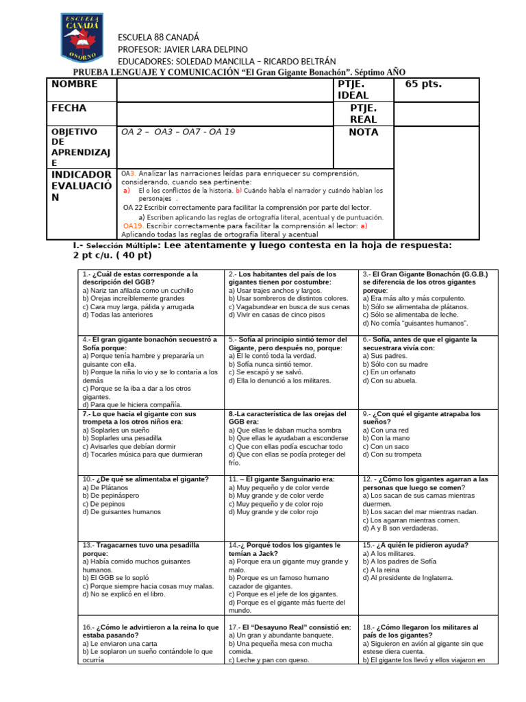 El gran gigante bonachón | PDF