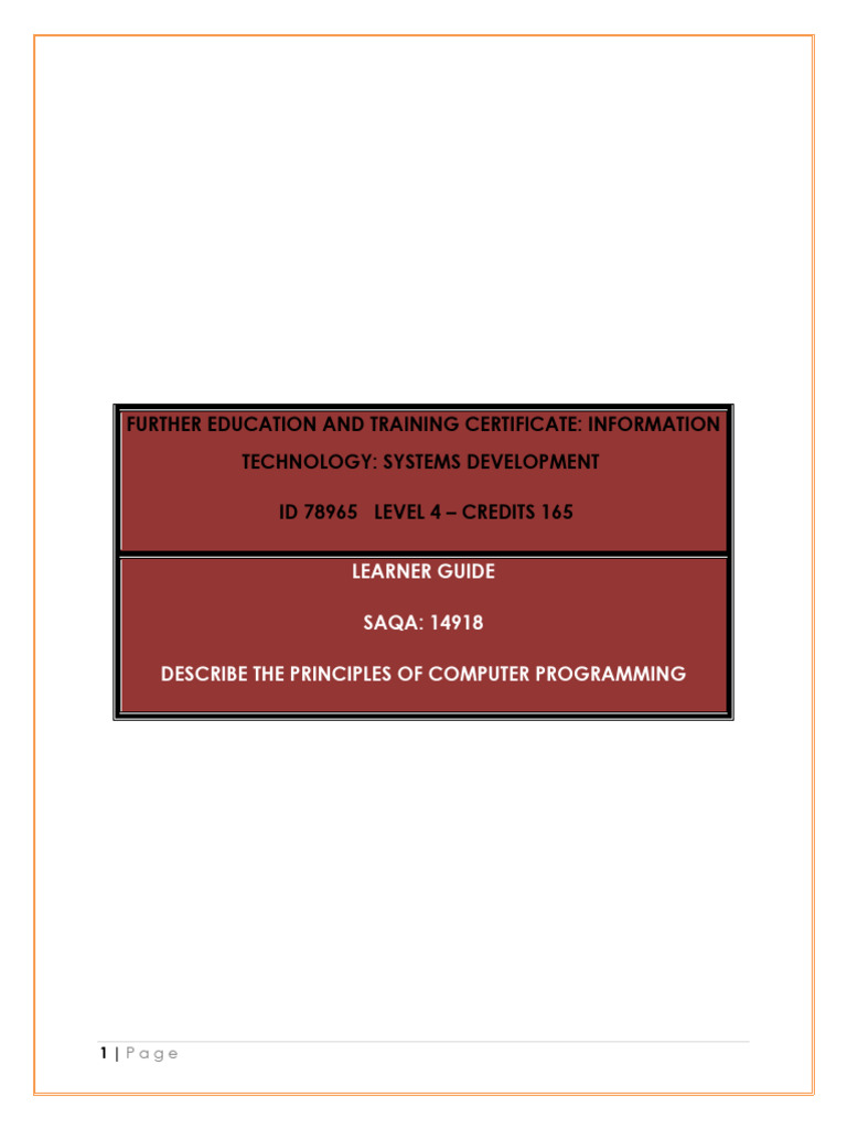 Learner Guide | PDF | Integer (Computer Science) | Bit