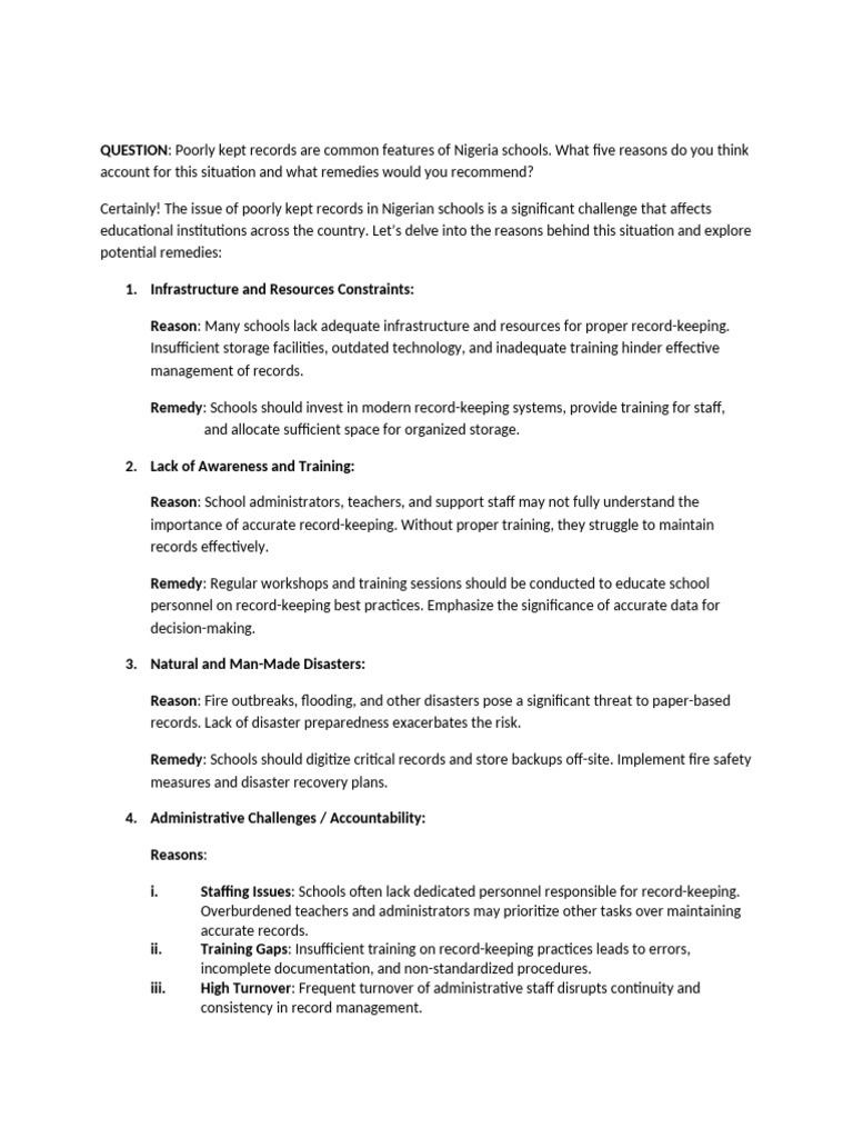 Poorly Kept Records 2 | PDF | Accountability | Infrastructure