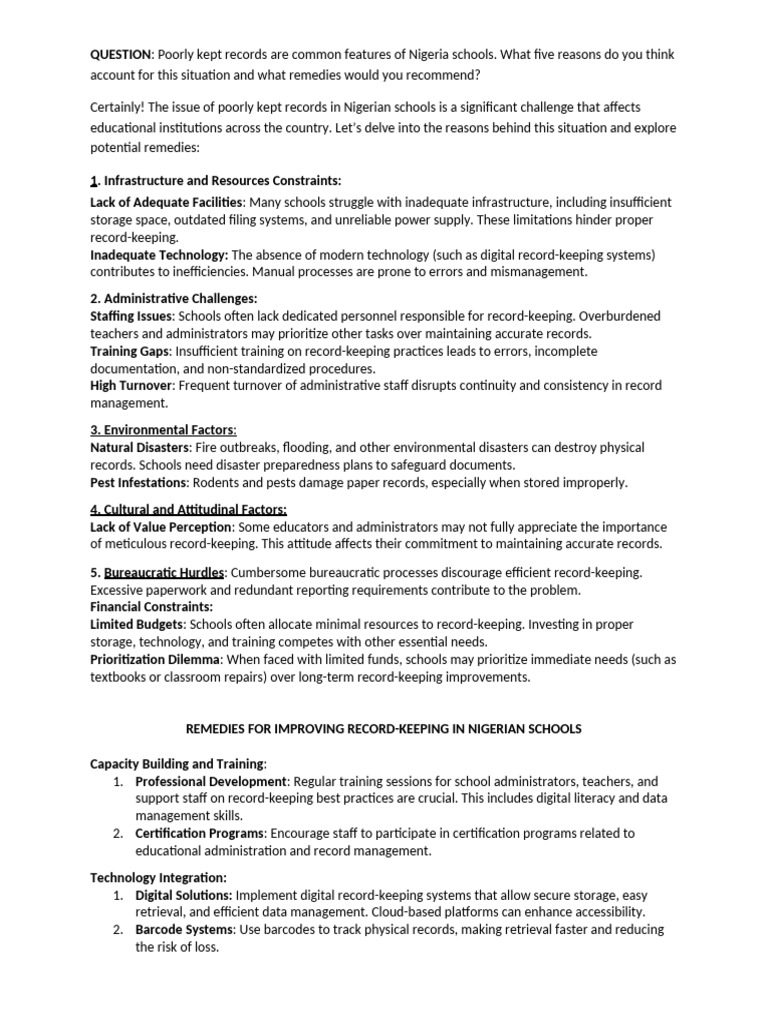 Poorly Kept Records | PDF | Non Governmental Organization