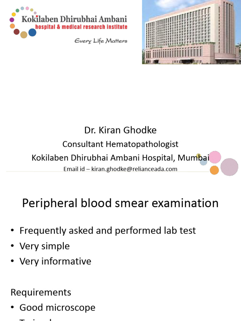 Peripheral Blood Smear Examination Guide | PDF | Red Blood Cell | Anemia