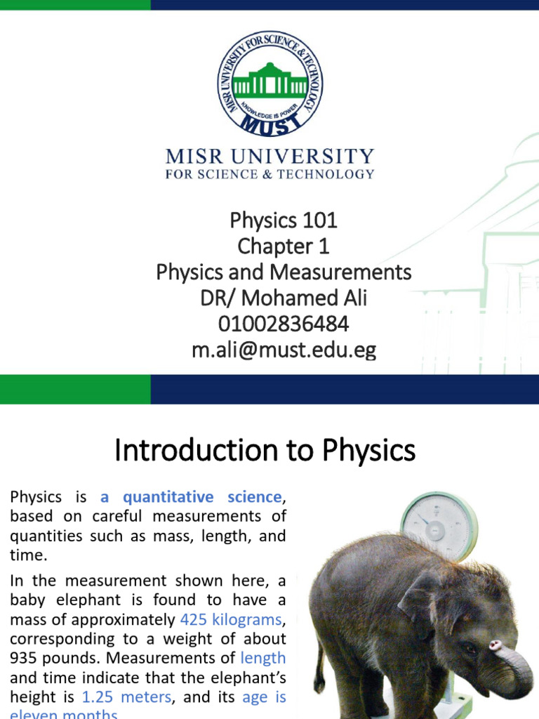Lec 1 phy | PDF | Mass | Mole (Unit)