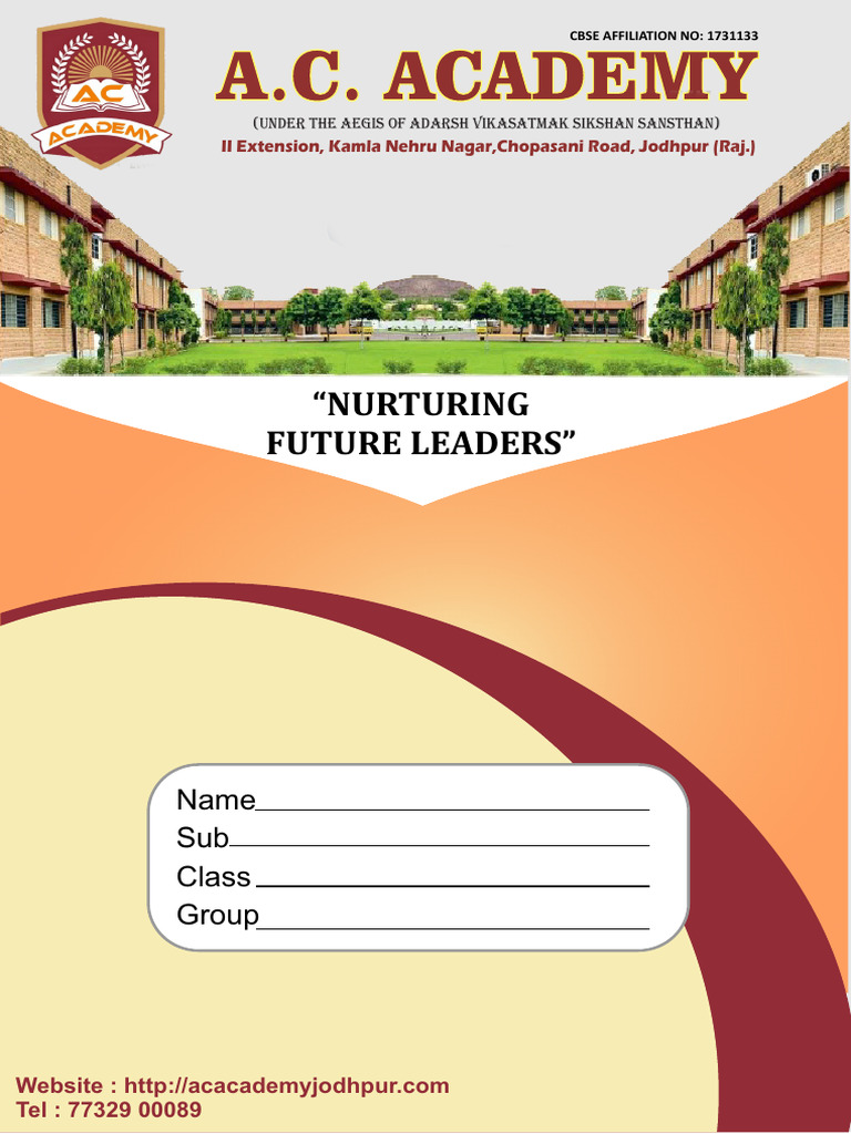 AC Academy - Notebook Cover | PDF