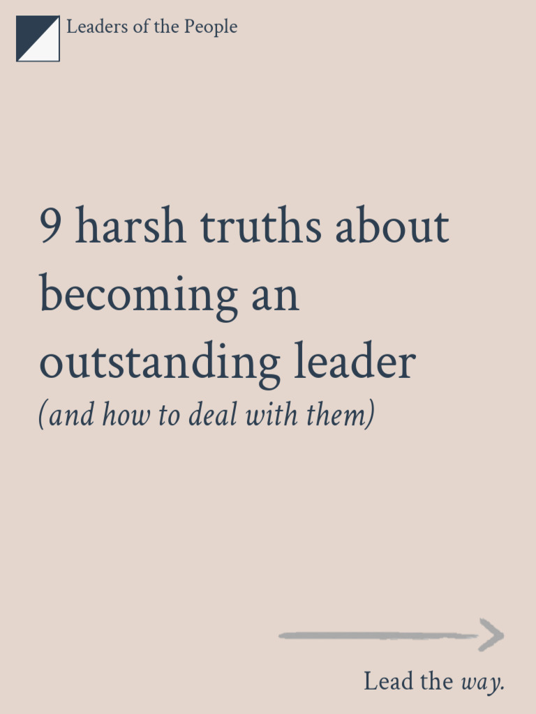 Leadership Harsh Truths | PDF | Leadership | Psychology