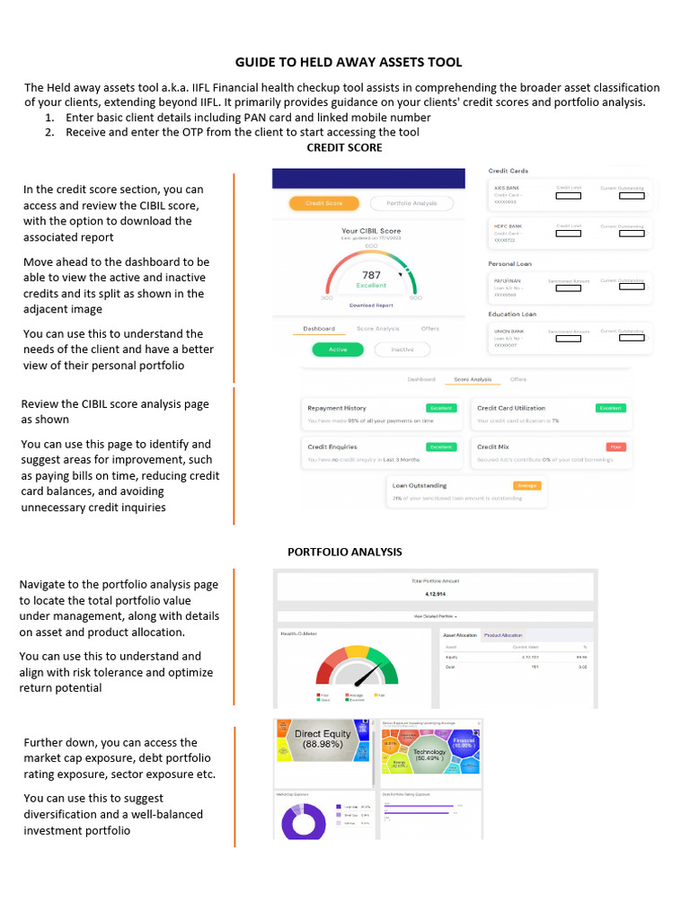 Held Away Assets Tool Guide | PDF