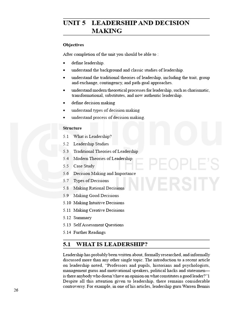 Leadership & Decision Making Guide | PDF | Leadership | Social Psychology