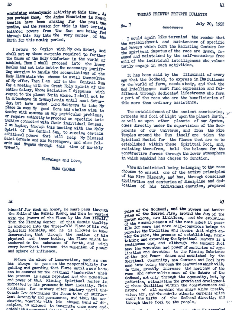 Thomas Printz' Private Bulletin - 1952 - Vol. 01 - 07 | PDF | Physical ...